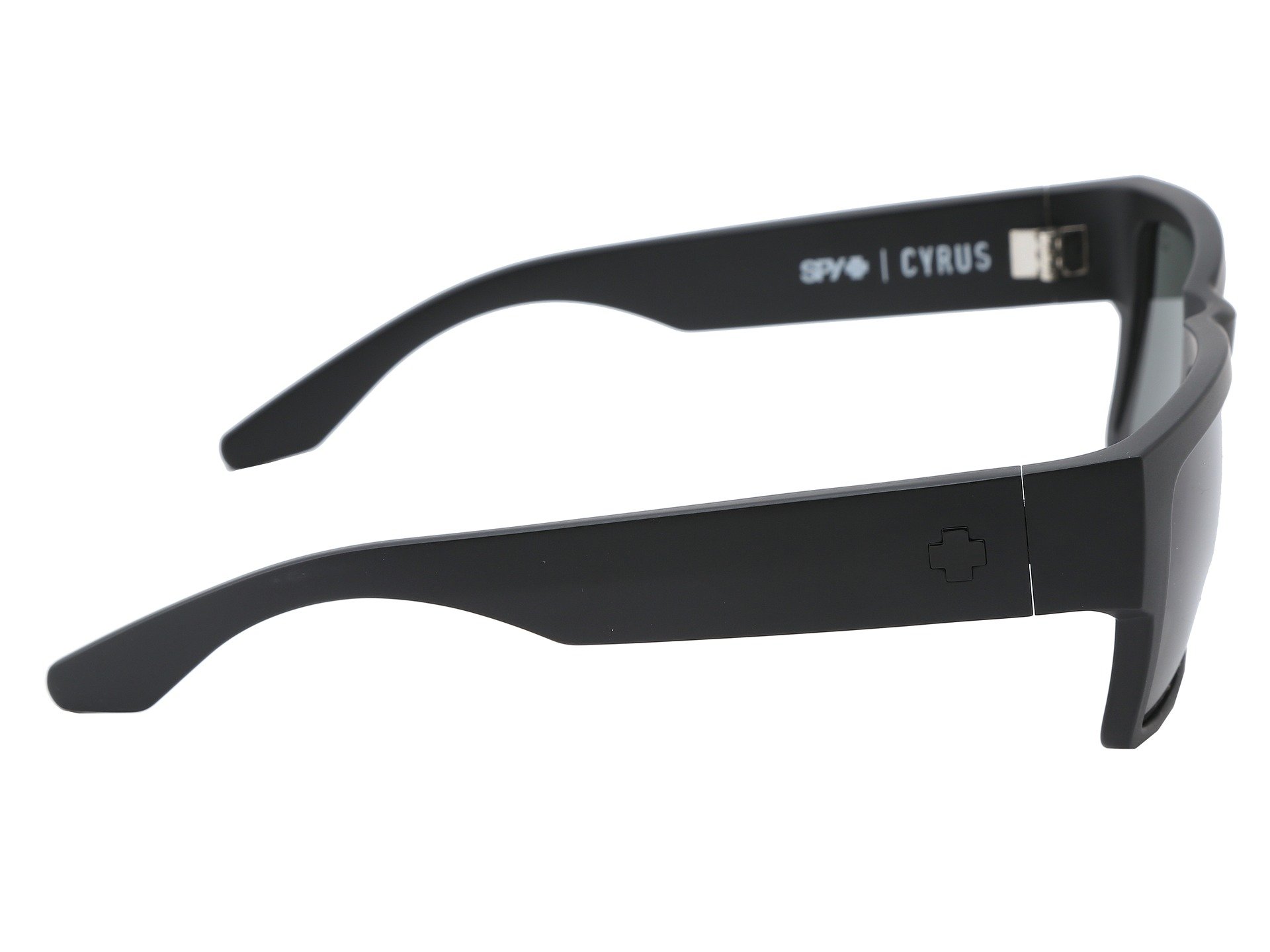 Spy Optic Cyrus Sunglasses Matte Black with Grey Green Lens + Spy Sticker