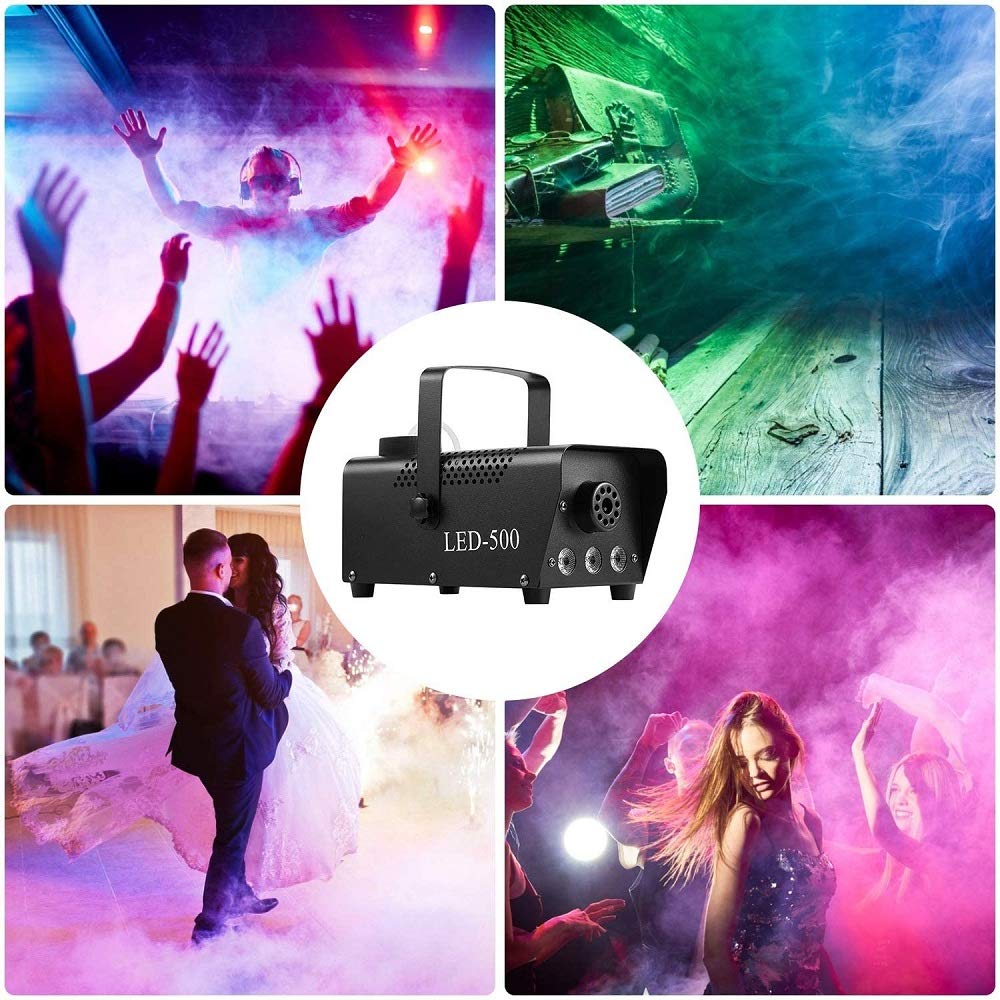 Smoke Machine Fog,Halloween Fog Machine Fogger Making Special Atmosphere Lighting Smog Machine for DJ Parties Christmas Weddings