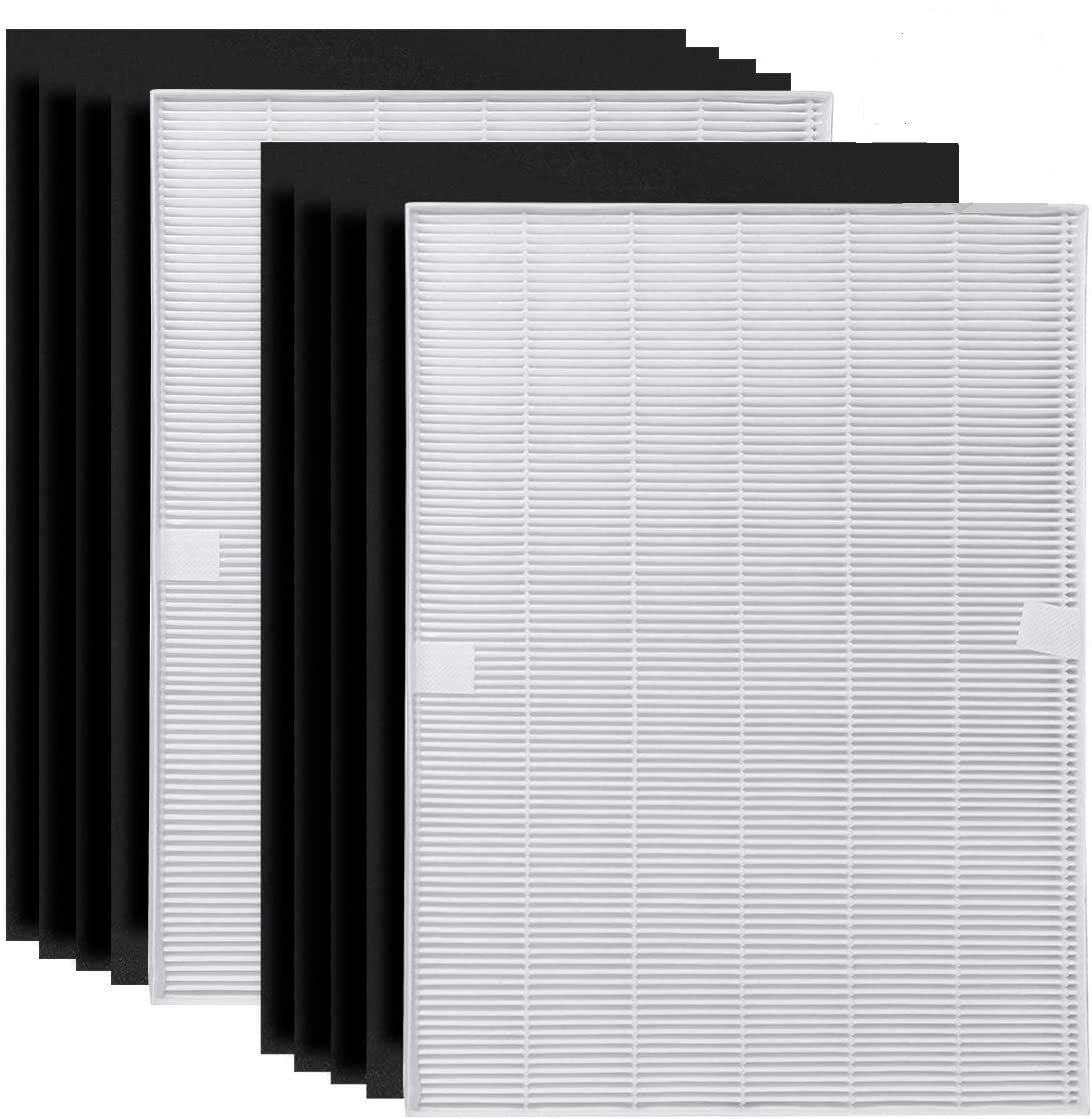 Wigbow HEPA Plus 4 Carbon Replacement Filters Compatible with Winix Filter A 115115 Size 21 PlasmaWave air Purifier 5300 6300 5300-2 6300-2 P300 C535 (2 pack)