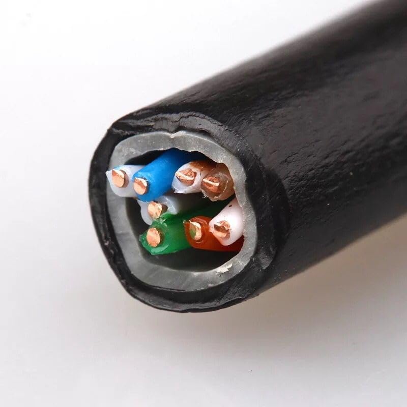 UbiGear 300' FT Oxygen-Free Copper Heavy Duty CAT6 Waterproof Outdoor Direct Burial UV Resistant Ethernet LAN Network Patch Cable RJ45 Cord (300FT Outdoor)