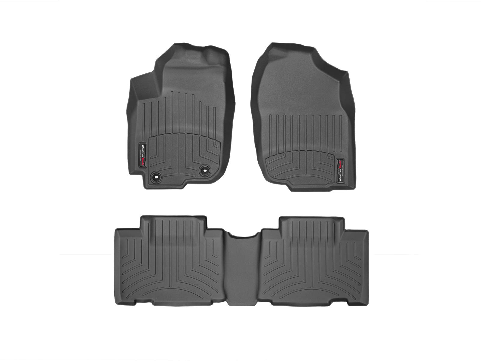 WeatherTech Custom Fit FloorLiners for Toyota RAV4-1st & 2nd Row (44510-1-2), Black