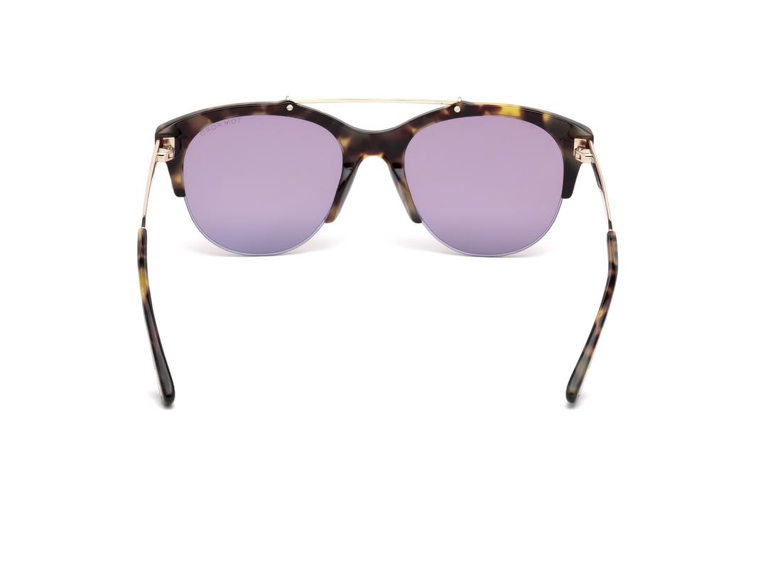 Tom Ford Oval Sunglasses TF517 Adrenne 56Z Tortoise/Gold 55mm FT0517