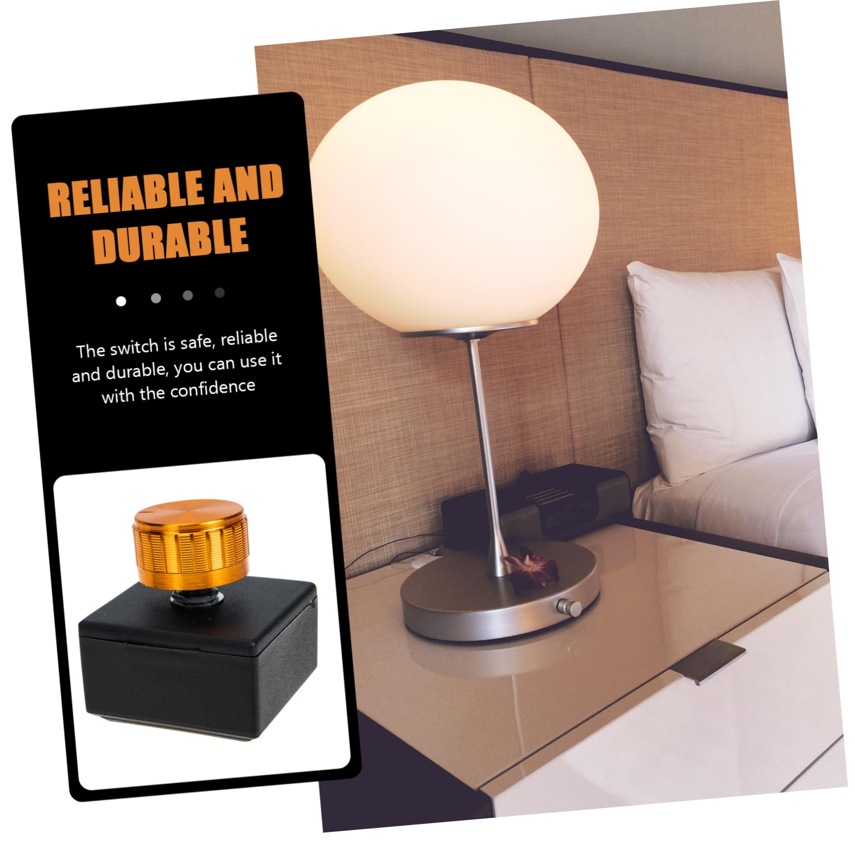 Uonlytech Dimming Stainless Steel Socket Light dimmer knob knob Light Modulator Gas Stove Lamp Dimmer Control Component Turntable dial Electrical Light