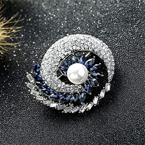 WSJIE Brooch Rose Gold Silver Brooch Ladies Pin Dress Jacket Accessories (Color : A, Size