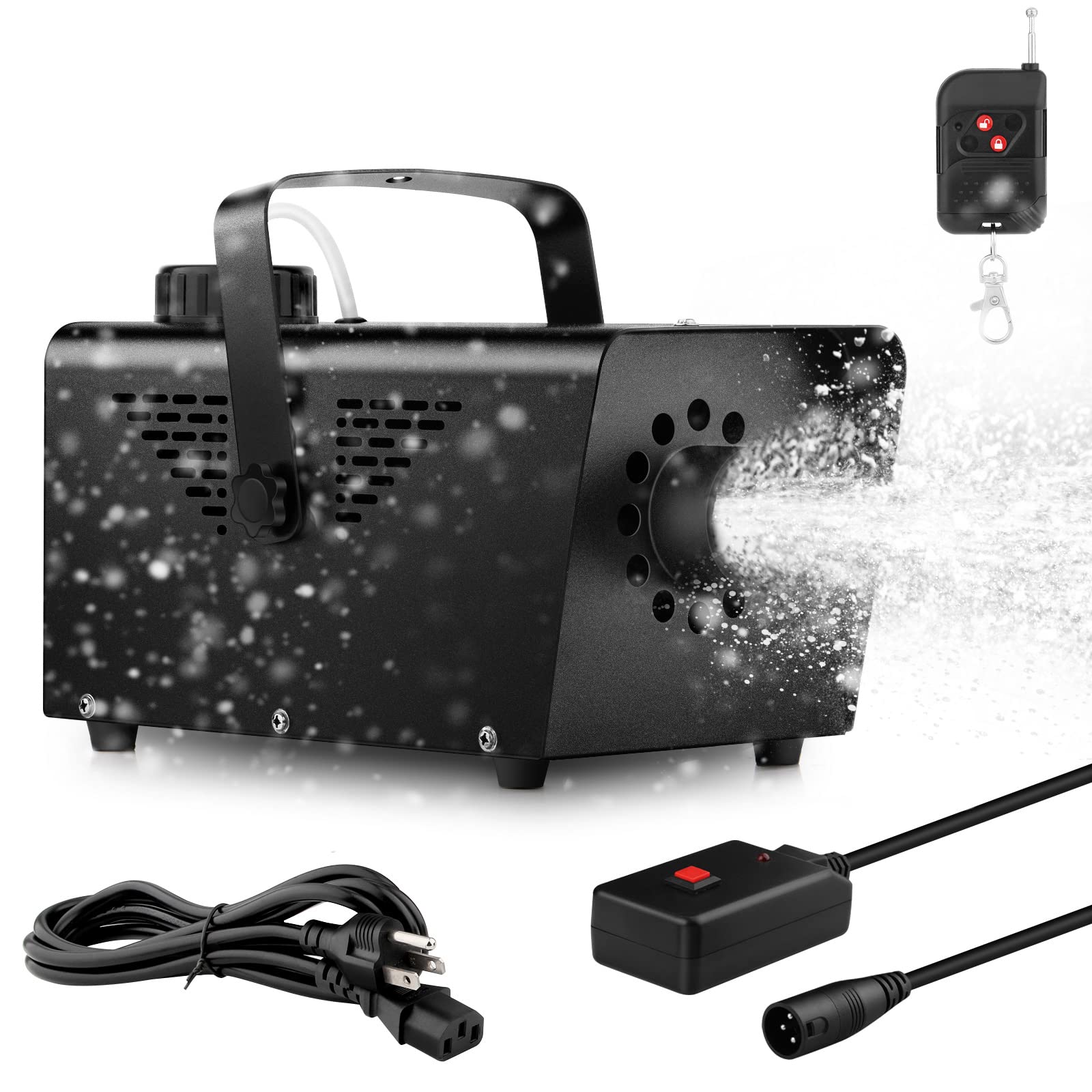 YeeSite Snow Machine Snowflake Making - 800W High Output Artificial Fake Snow Machine with Wireless Remote Control for Christmas Party Wedding Stage Effect Parades Fiestas Holidays