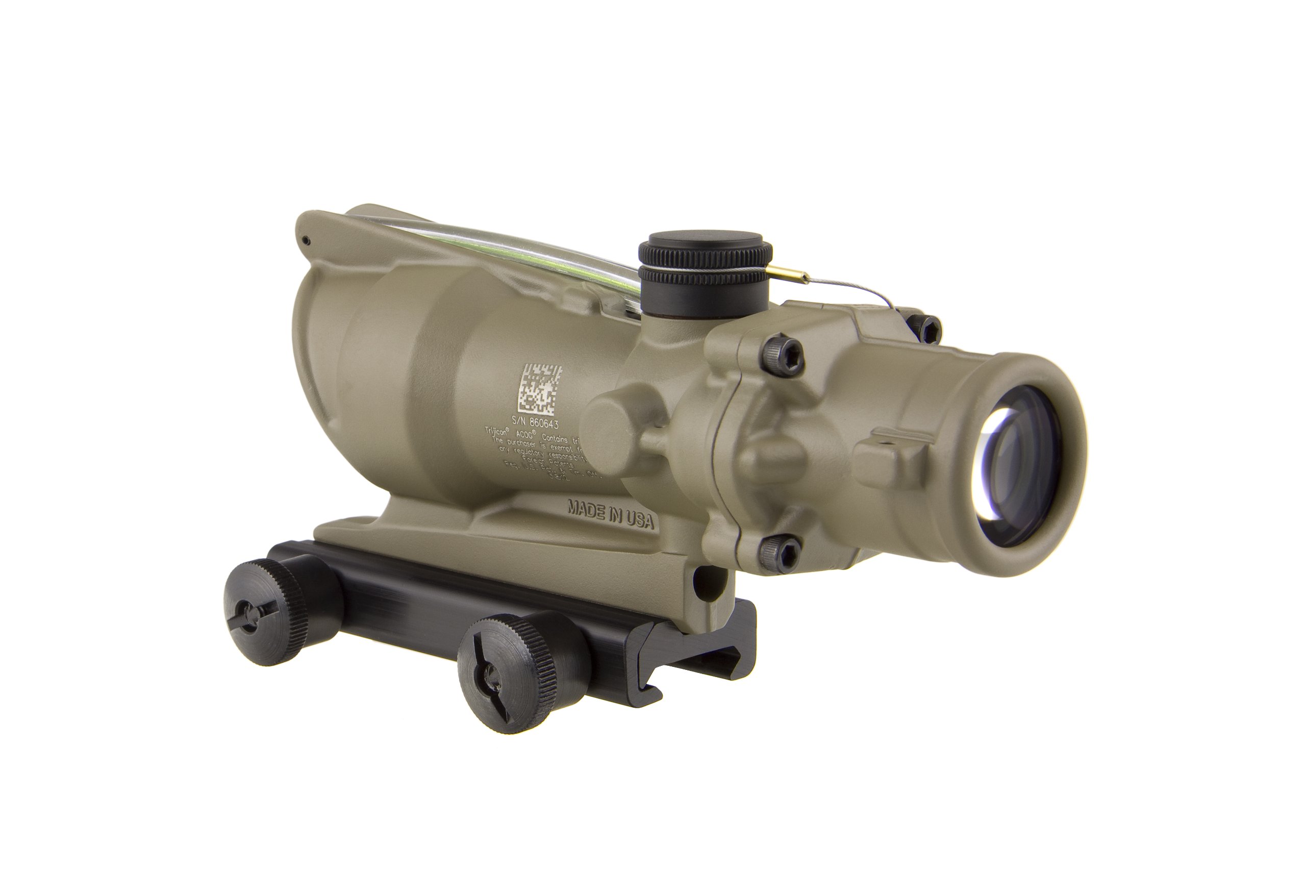 Trijicon ACOG TA31-D-100367 4x 32 Dual Illuminated Green Horseshoe Dot .223 BAC Reticle Scope, Dark Earth