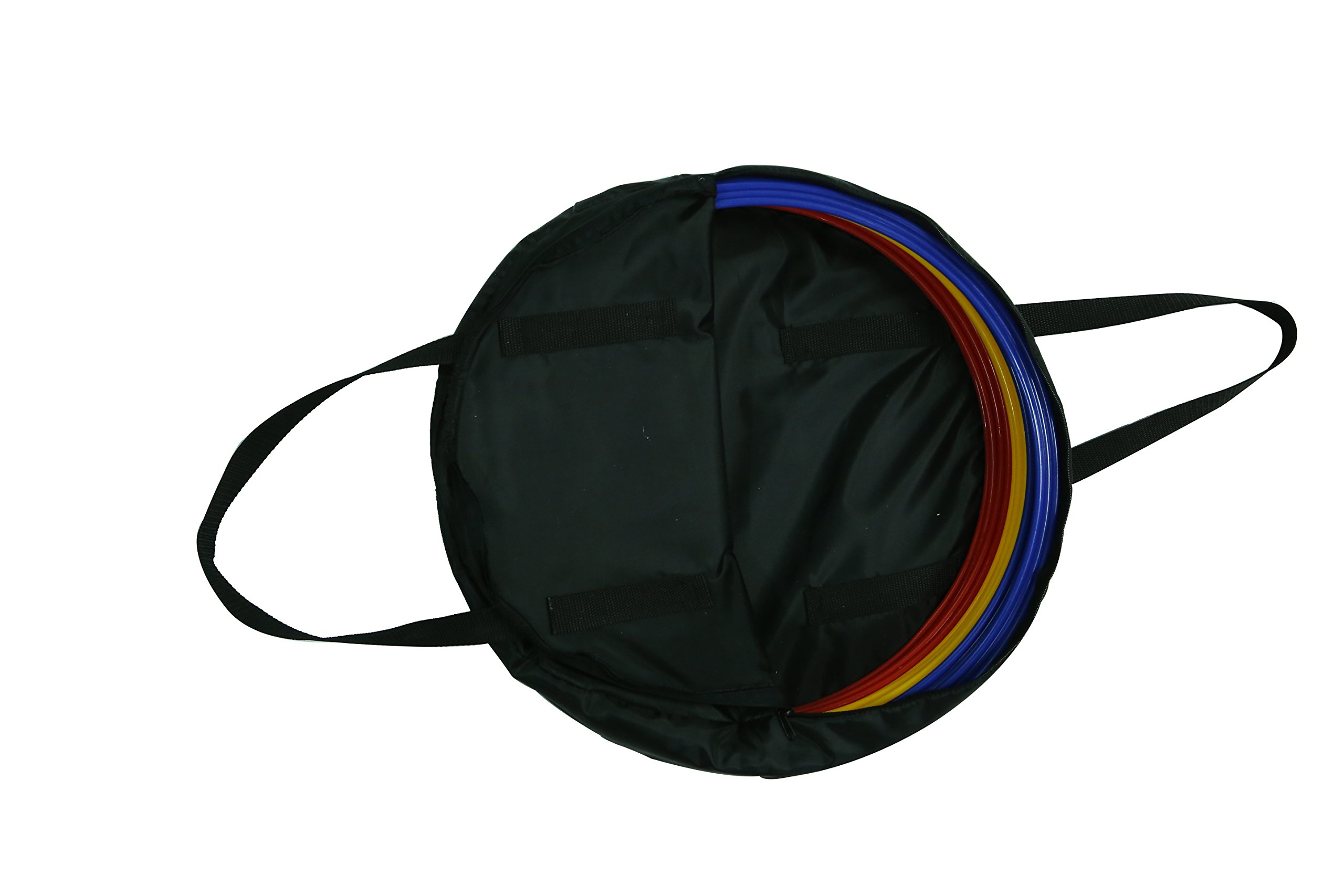 Trademark Innovations Speed & Agility Training Rings - Set of 12 - 16" Diameter - With Carrycase - (Multicolor)