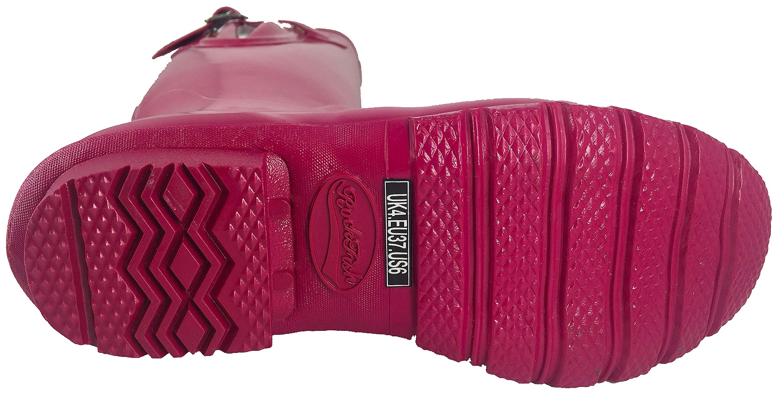 Shires Rockfish Adj Gloss Tall Wellington Boot 7 Magenta