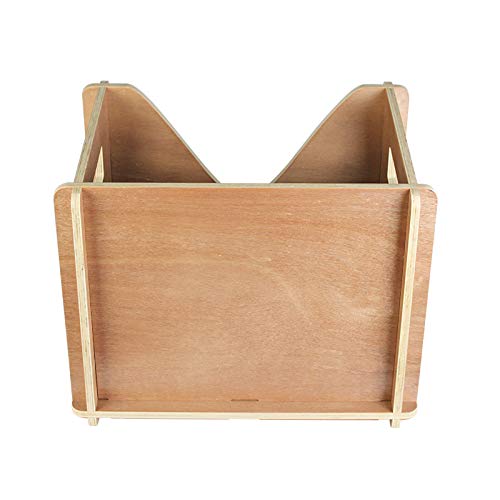 Warm Stylus Vinyl Record Storage Crate, 15 x 12 Inches, Brown, Plywood
