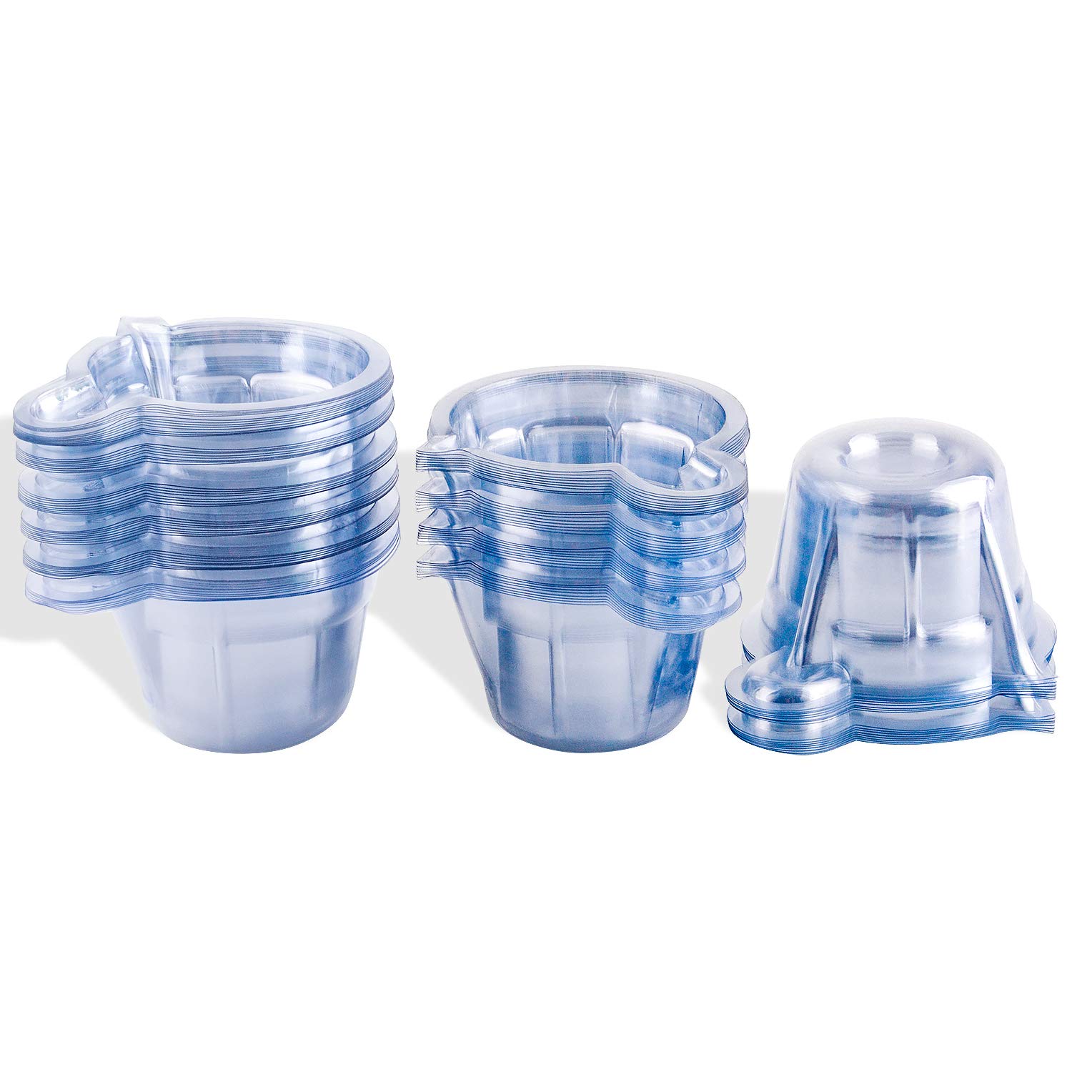 World Backyard Disposable Plastic Urine Collection Cups, 60ML 100 Pack Specimen Container for Pregnancy Confirm, Ovulation inspect, pH Test Etc. 2 OZ