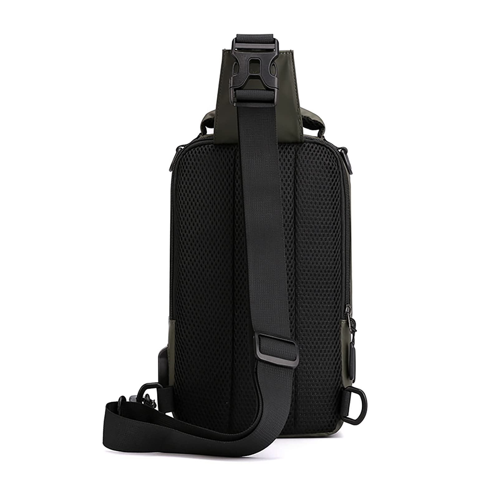 Yoanlayr Sling Backpack Crossbody Shoulder Chest Bag for Men Women Travel Hiking Daypack with USB Cable