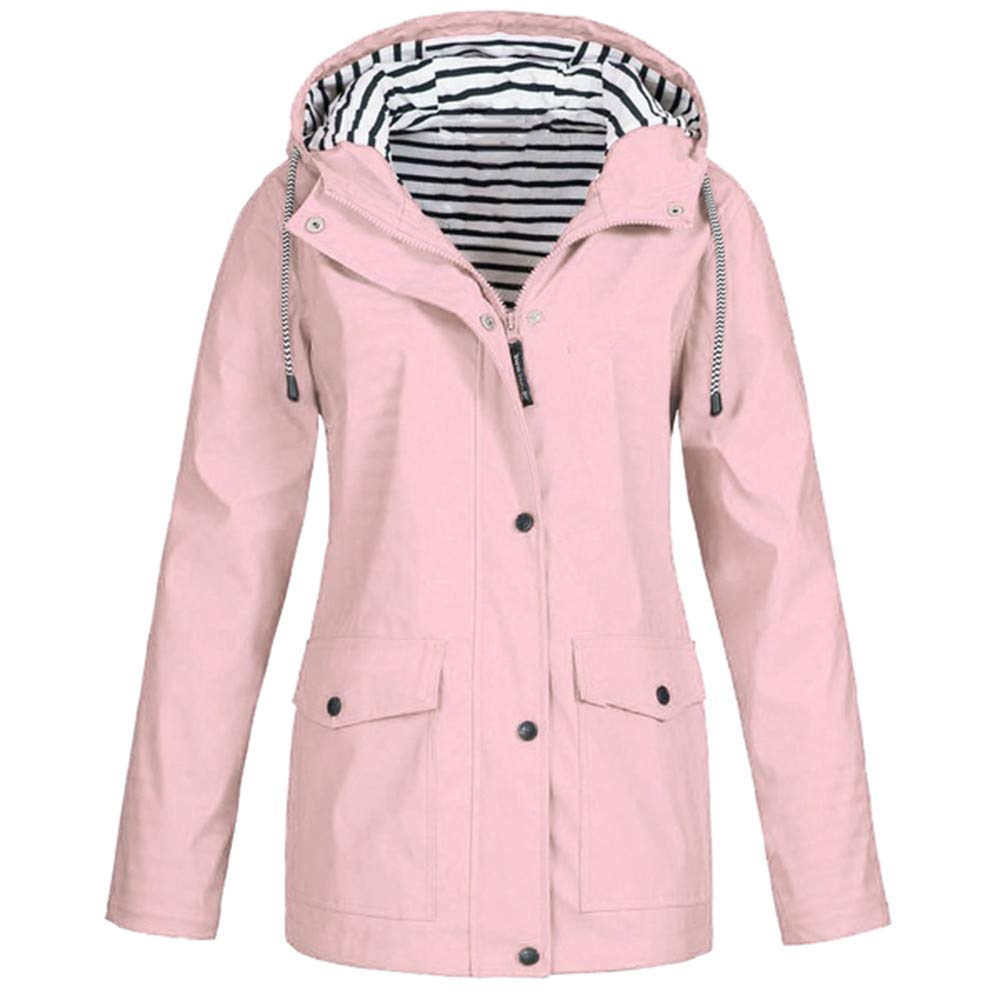 warmer Winter Parka Ladys Solid Color Hood Parka Cotton Lounge Comfy Park Zip Long Sleeve Full Jackets Women