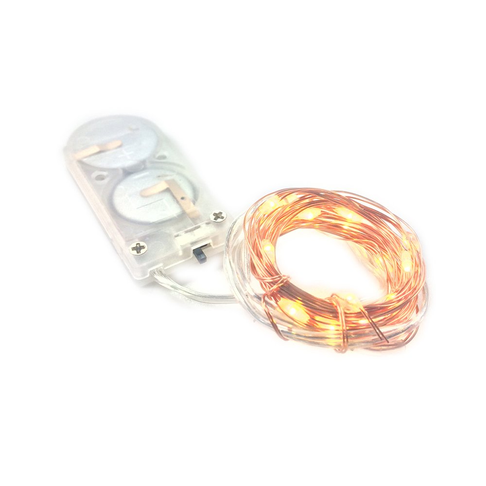 Unido Copper Wire LED Fairy String Lights, Warm White (Set of 6) Battery-Operated Indoor Outdoor Waterproof 6.5' FT. Each