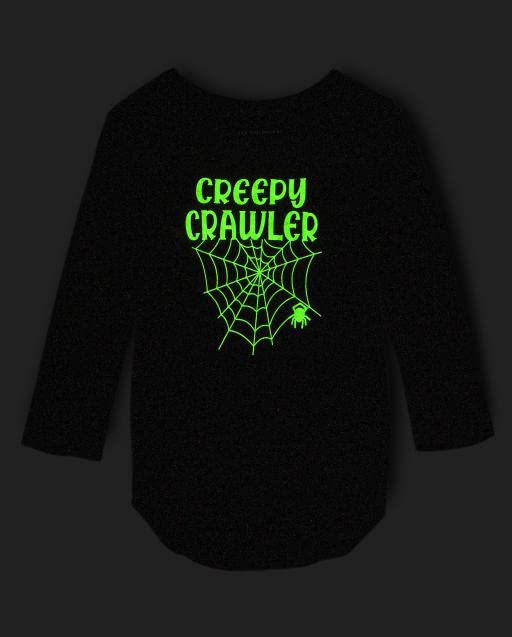 The Children's Place Baby and Newborn Long Sleeve Graphic Bodysuit, Creepy Crawler