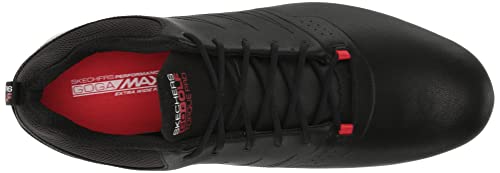 Skechers Men's Go Torque Pro Waterproof Golf Shoe Sneaker, Black/Red, 9 Wide