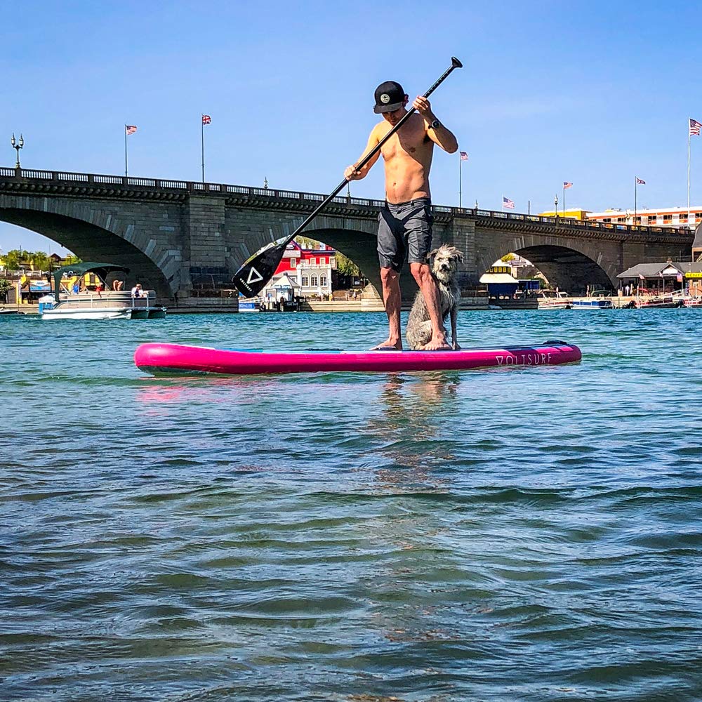 VoltSurf - 11' All-Around - iSUP Inflatable Paddle Board Kit + Leash & Backpack w/Wheels (6 Inch Thick)