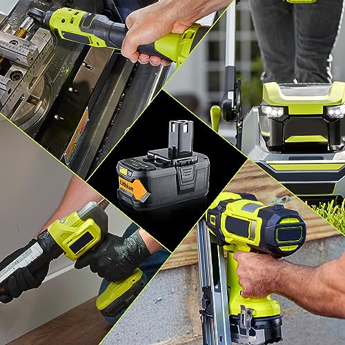 VINIDA 2 Packs P108 6.0Ah 18V Lithium Replacement for Ryobi, Cordless Power Tools Battery with LED Indicator,Compatible with Ryobi 18V Battery P104 P105 P100 P102 P103 P107 P109