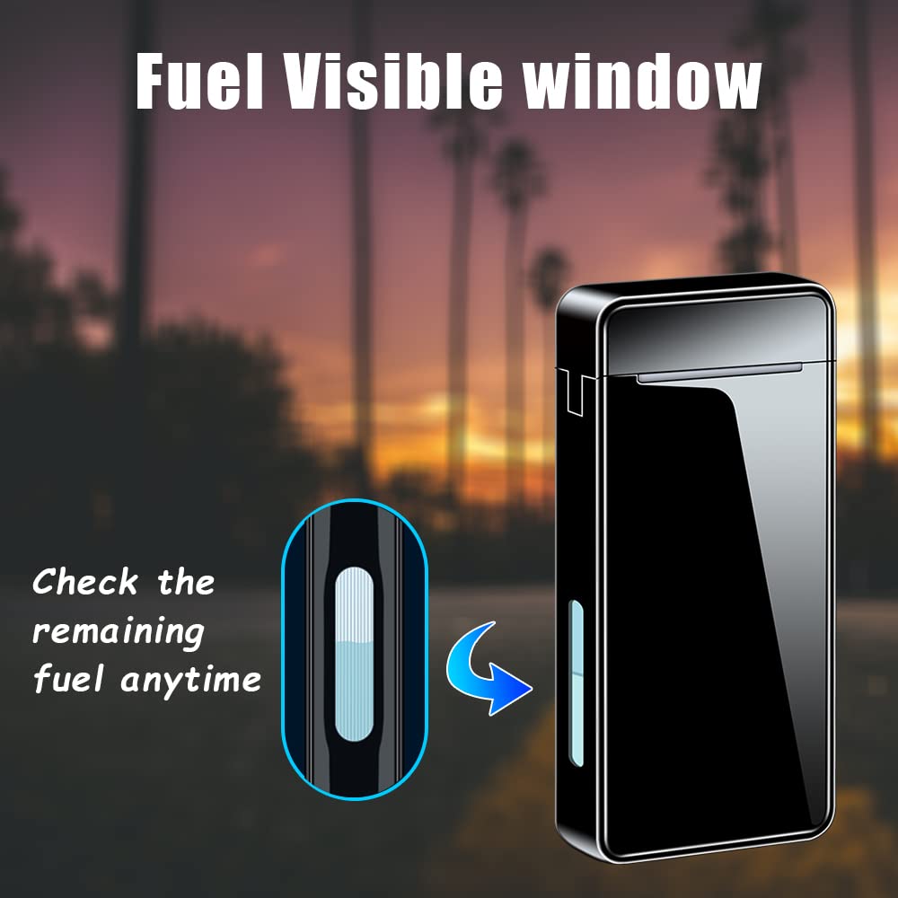 Torch Cigar Lighter Pipe Lighter Switchable Soft/Jet Flame Electric Arc Lighter 3 in 1 Refillable Butane Lighter Unique Gift for Men & Women No Gas (Black)