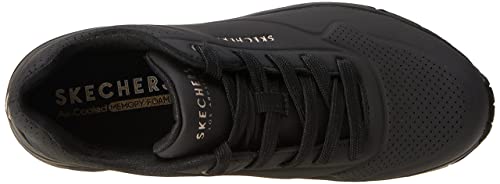 Skechers womens Skecher Street Women's Uno - Stand on Air Sneaker, Black/Black, 9 US
