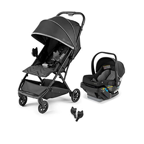 Summer 3Dpac CS Lite Compact Fold Stroller with The Affirm 335 Rear-Facing Infant Car Seat (Onyx Black) and Affirm 335 Infant Car Seat Adapters