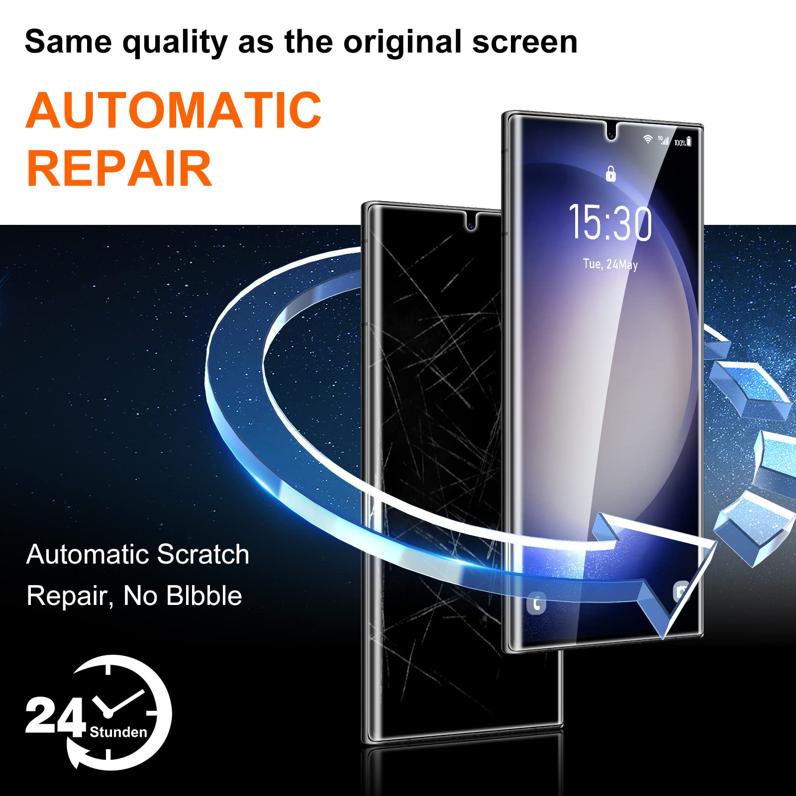 UniqueMe [2+2 Pack Compatible for Samsung Galaxy S23 Ultra 6.8 inch Screen Protector Flexible TPU