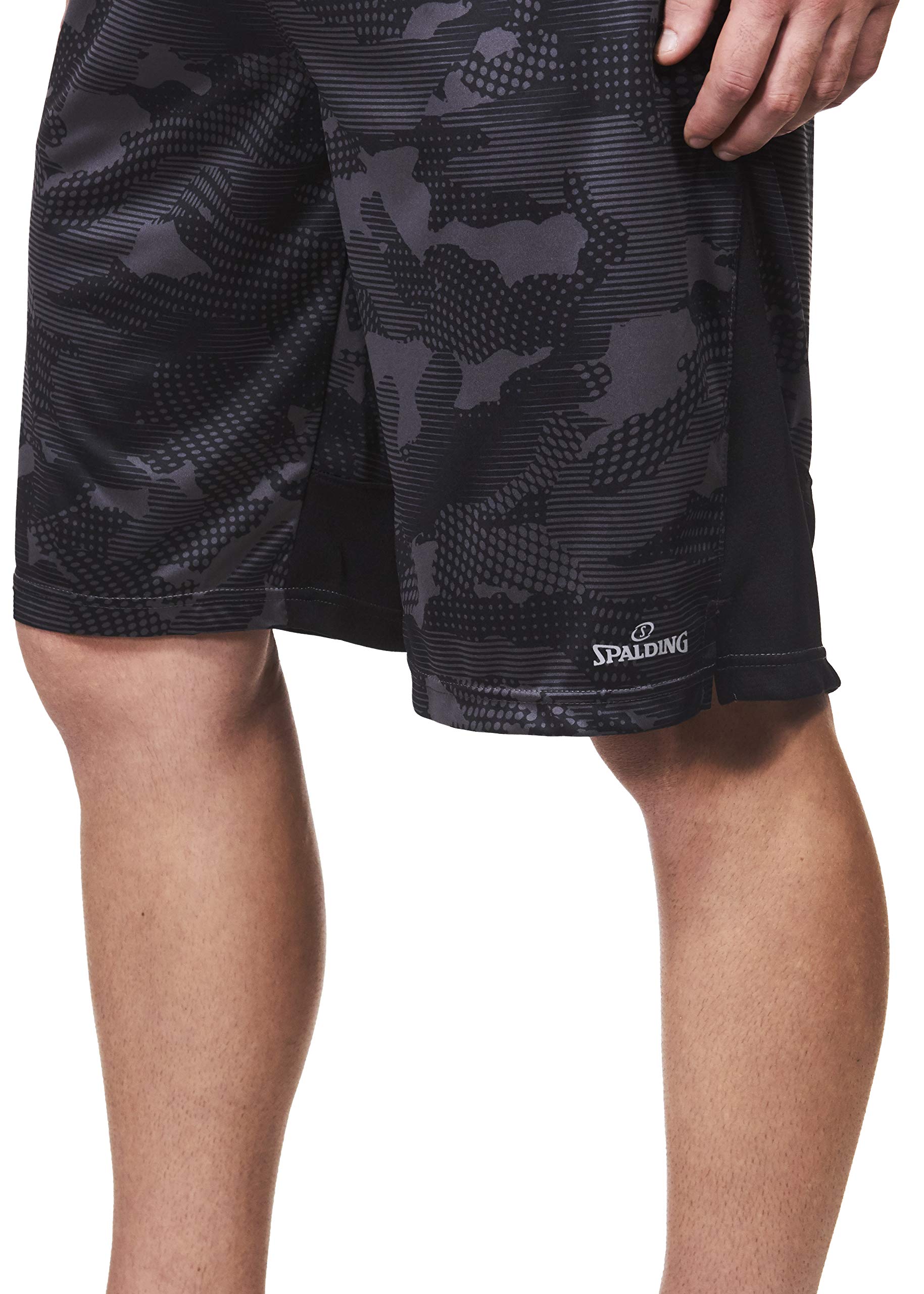 Spalding Mens Extreme Performance Basketball Shorts, Grey (S911187), Medium