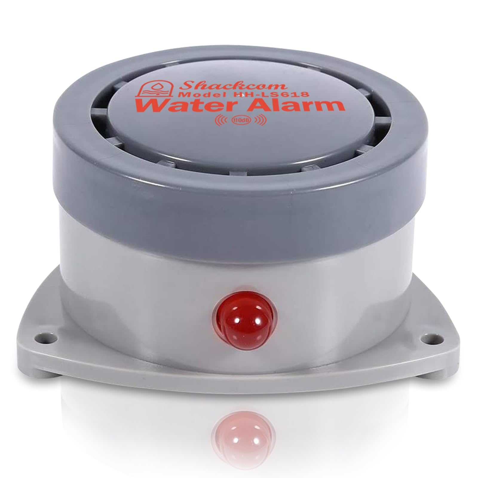 Water Sensor Alarm 5 Pack, Shackcom Water Alarm with Battery, 110DB, Wireless & Waterproof, Audio Alerts for Basement, Bathroom, Kitchen & Home Security β White