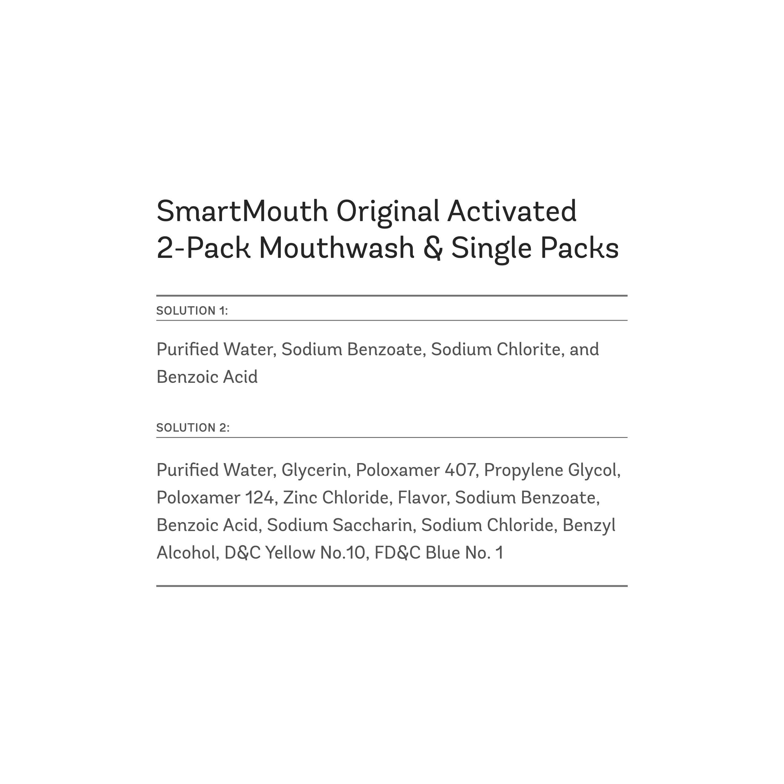 SmartMouth Original Activated 24hr Fresh Breath Rinse 2-pack and Single Travel Packs, Fresh Mint