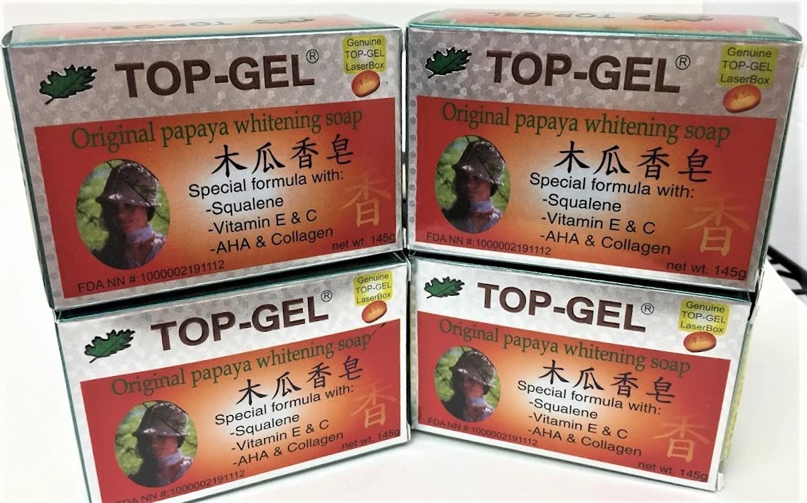 Top+Gel Original Papaya Soap 4-pack Special Formula Philippine Beauty Product