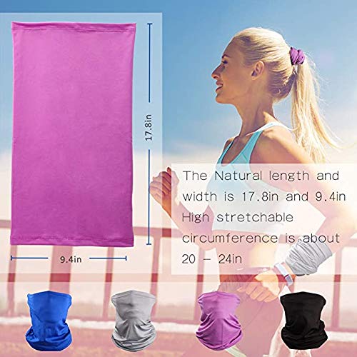 Sun Face Mask Neck Gaiter Windproof Scarf (Color 4(6 PCS))