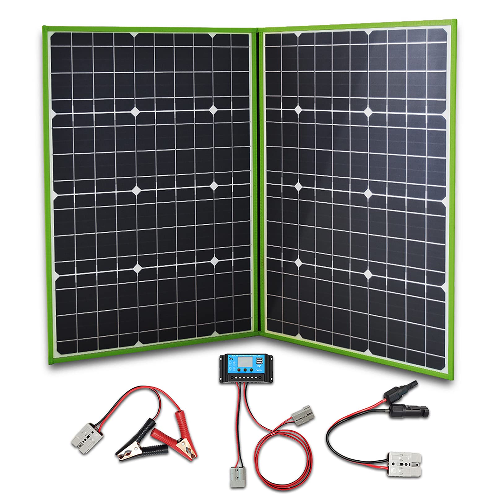 YUANFENGPOWER 100W 12V Foldable Solar Panels Kit Portable Solar Charge with 10A Controller for 12v/24v Battery, Camping, Travel RV Outdoor