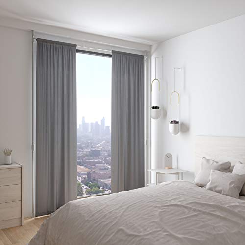 Umbra Anywhere Expandable Rod Curtain Rod and Room Divider (Metallic-Nickel)
