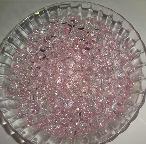 water beads Translucent Pink Lemonade water absorbing & expanding vase filler decorations Store & release to reduce watering for lucky bamboo plants & flowers, Fresh & silk florals