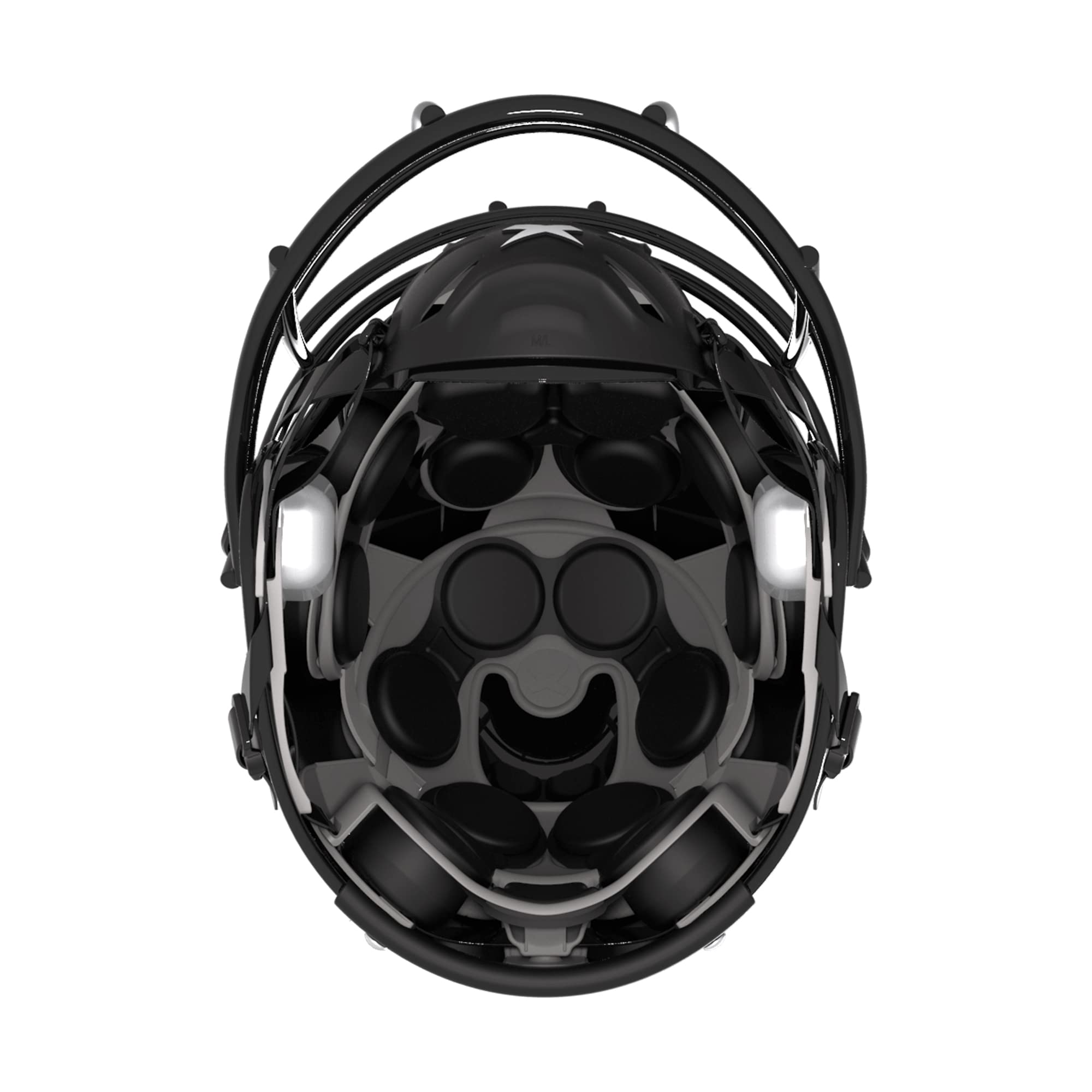 Xenith Youth X2E+ Matte Black Football Helmet w/Black XRS21X Facemask & Black Chinstrap - Medium