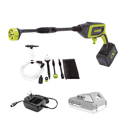 Sun Joe 24V-PP350-BDL 24-Volt IONMAX Power Cleaner Kit, w/ 2.0-Ah Battery and Charger, 11 Fl Oz Detergent Bottle, and Mesh Storage Bag (Power Cleaner Bundle)