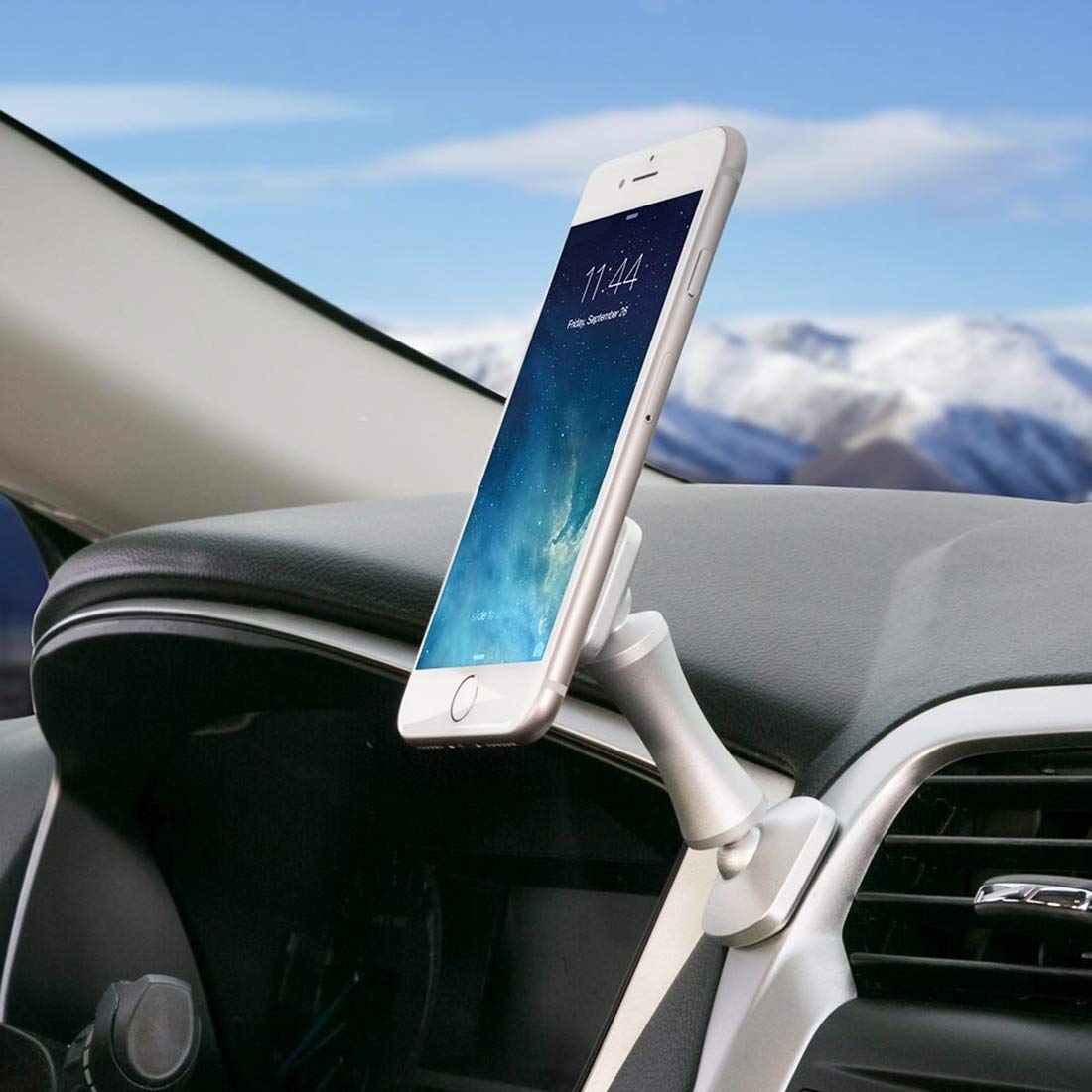 SCOSCHE MEDPASG MagicMount Elite Double-Pivot Adhesive Magnetic Mount for Mobile Devices, Space Gray