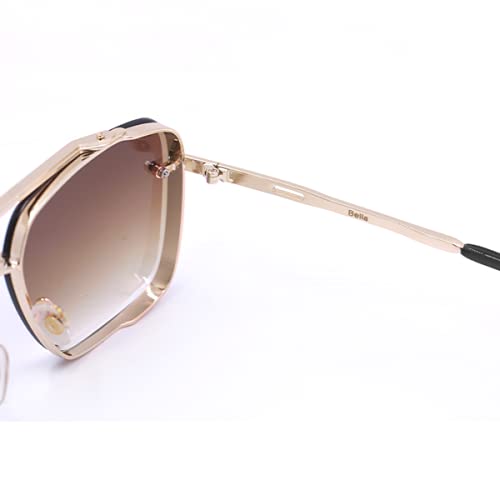 TOPFOXX - Bella Coffee - Aviator Sunglasses for Women Oversized - Total UV 400 Protection coating