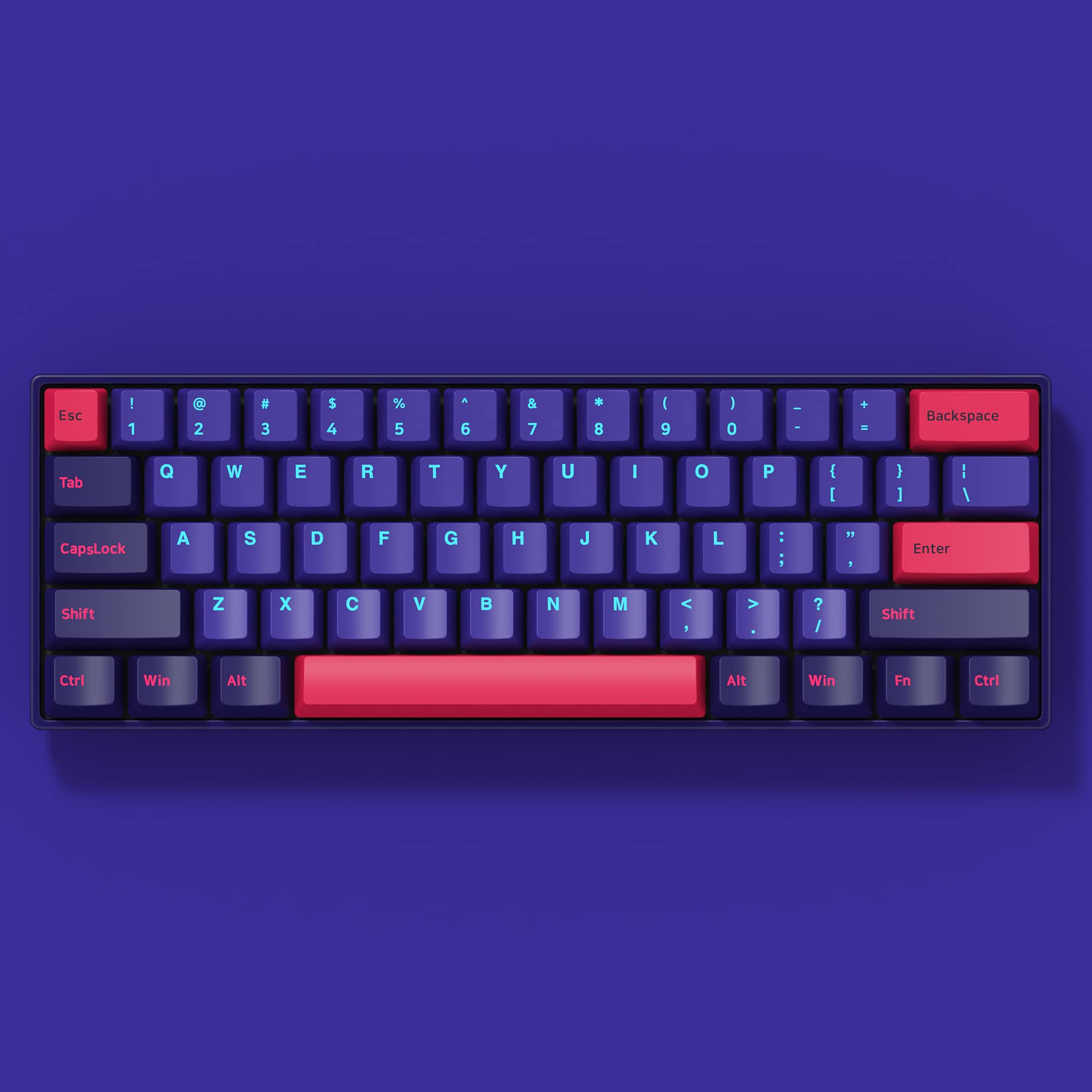 YUNZII AKKO NEON 3061 61 Keys Bluetooth 5.0 Wireless/Wired Mechanical Keyboard with RGB, NKRO, PBT Keycap,Programmable (Gateron Orange Switch)