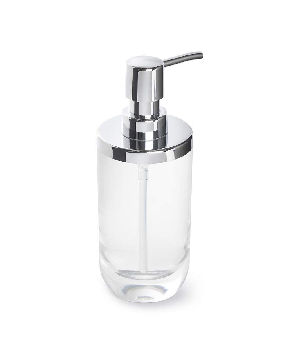 Umbra Junip Hand Soap Dispenser-Modern Refillable Pump for Bathroom, Clear