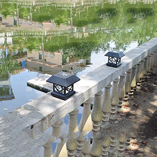 Zhangl Outdoor Post Lights Decorative Columns Solar Column Headlight Wall Lamp Outdoor Fence Fence Light Rainproof Home Fence Garden Light Post Lantern Modern Outdoor Lighting