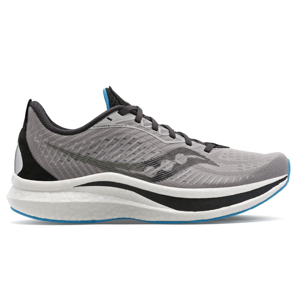 Saucony Men's Endorphin Speed Running Shoe, Alloy/Topaz, 13
