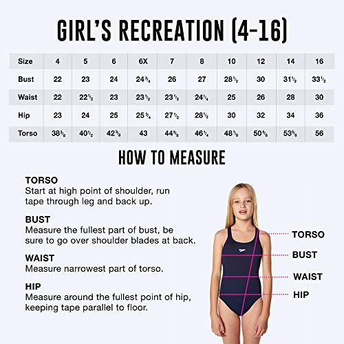 Speedo Girl's Swimsuit One Piece Infinity Splice Thick Strap
