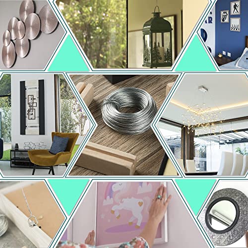 SENBACH 100Ft Picture Hanging Wire for Photos, Picture Wire for Mirrors, Clock, Art Work Support & Hanging up to 30lbs