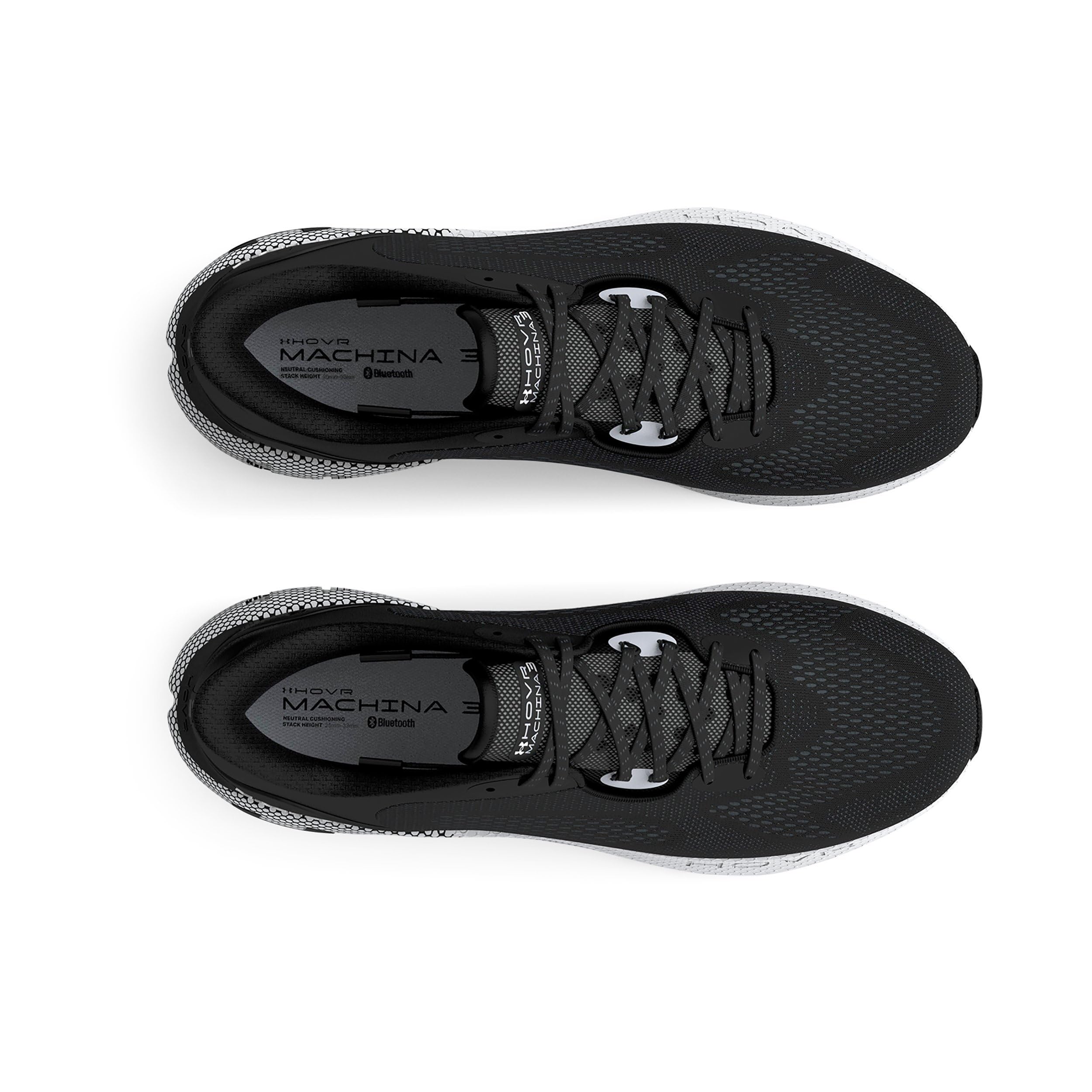 Under Armour Womens HOVR Machina 3 Synthetic Textile Black White Trainers 7 US