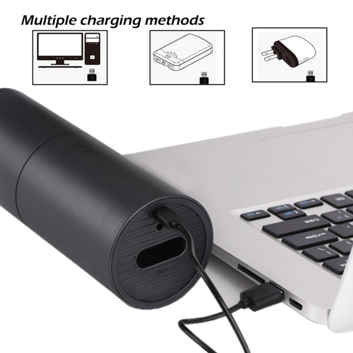 XLANJINGJ Handheld Mini Vacuum Cleaner,Small Hand Held Vacuum Cordless USB Rechargeable,Dust Buster and Blower 2 in 1, Easy to Clean Car, Desktop,Keyboard,Computer, Kitchen( Dark Gray)