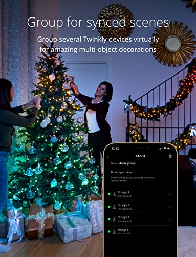 Twinkly App-Controlled 157ft Smart String LED Lights with 600 RGB LEDs - WiFi & Bluetooth Connectivity, Sync with Music, Indoor/Outdoor Use (IP44), Compatible with Google Assistant & Amazon Alexa