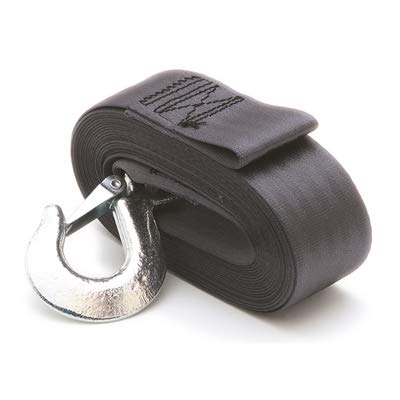 SENECA Marine Boat Trailer Winch Strap Replacement Upgrade 2" Width x 25' Strap Wide Polyester Webbing Heavy Duty Plated Safety Hook 4500lb Break Strength