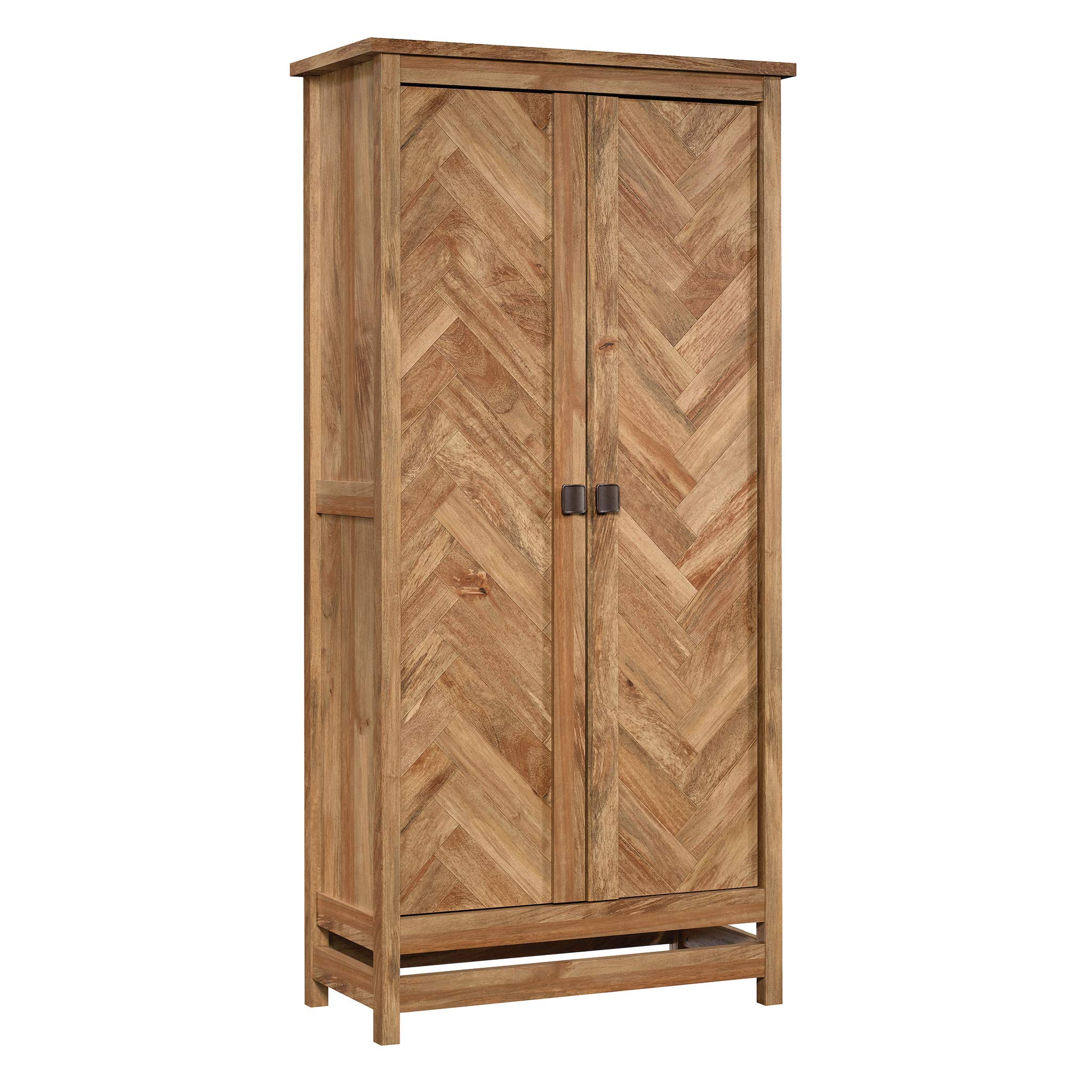 Sauder Cannery Bridge Storage Pantry Cabinet, L: 35.20" x W: 16.26" x H: 71.97", Lintel Oak finish