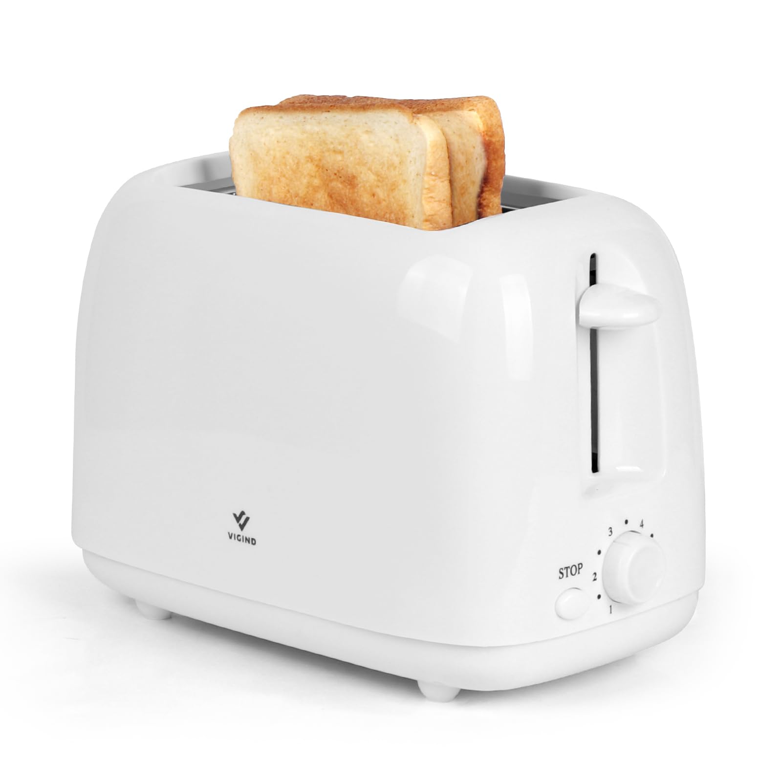 VIGIND 2 Slice Stainless Steel Electric Toaster,Kitchen Wide Slot Toaster with Auto Shut Off, Cancel Button,Toast Boost and Removable Crumb Tray for Toast Bread,Puff Pastry,Snacks,Bagel & Waffle