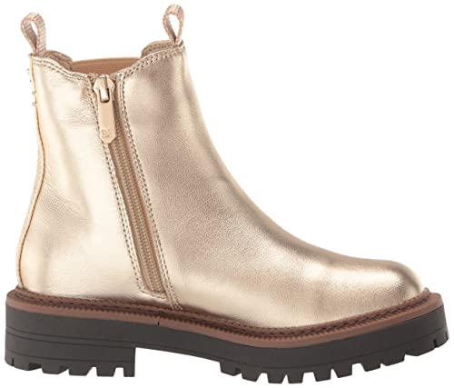 Sam Edelman Girls Laguna Mini Chelsea Boot, Gold Leaf, 2 Big Kid